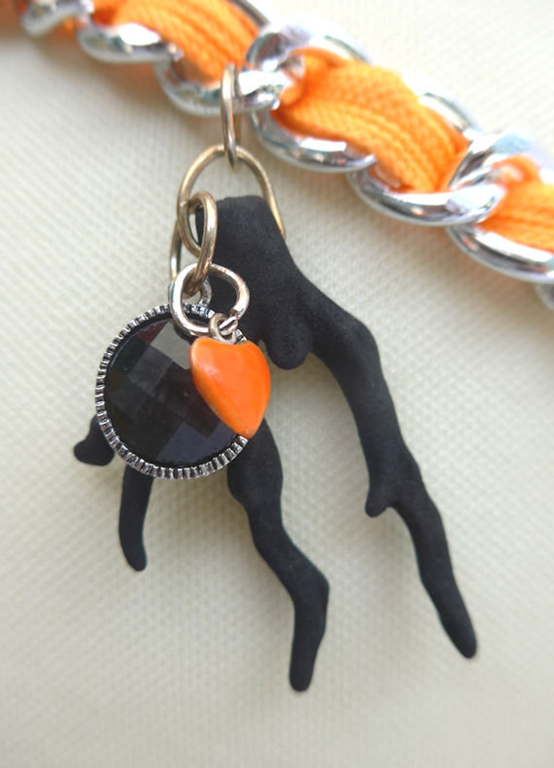 Pirate Belly Belt Silver Hand Made Belli Chain Interwoven & Orange ...