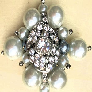 Large Baroque Style Brooch Made by Hand With Upcycled Jewellery and ...
