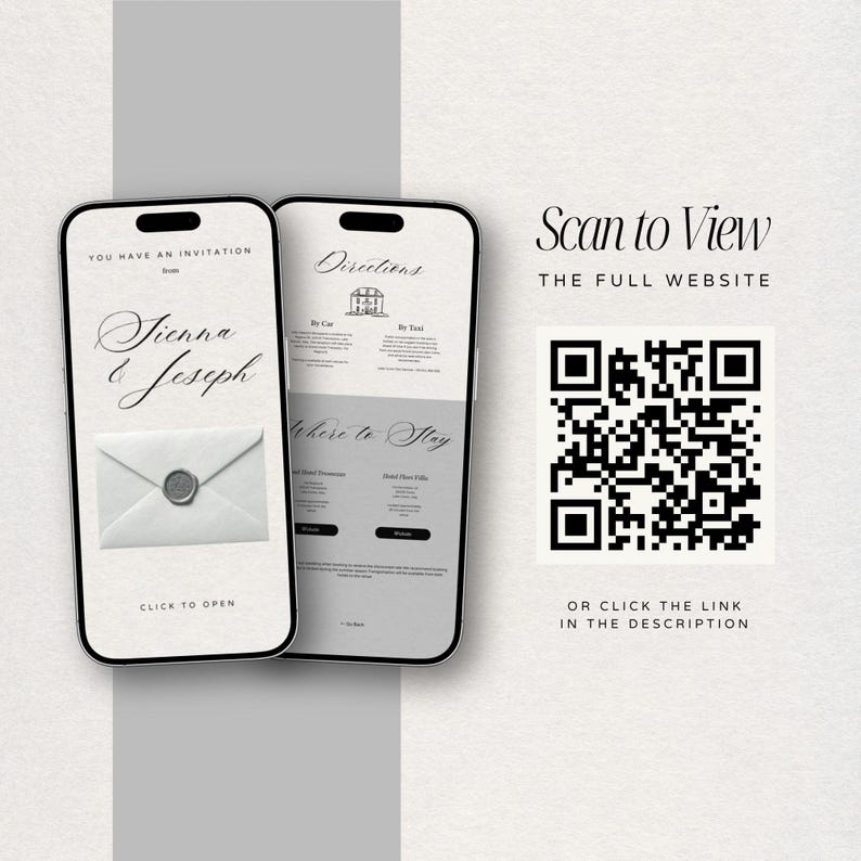 Ivory Wedding Website Template With RSVP, Editable Canva Digital ...
