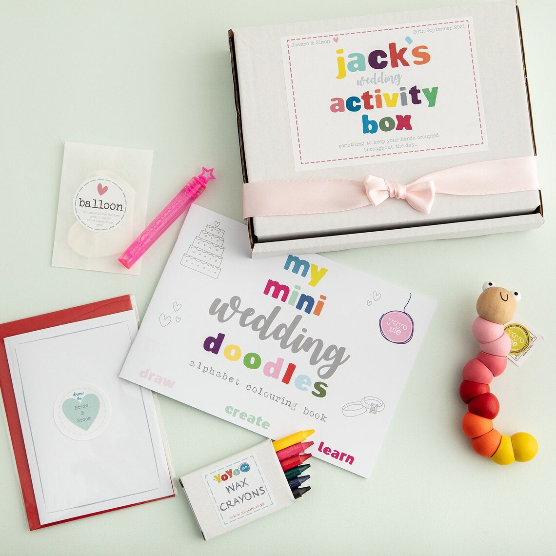 Personalised Wedding Activity Box for Children - Etsy