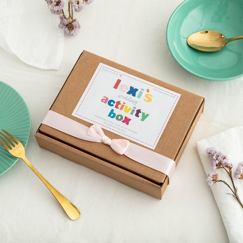 Personalised Wedding Activity Box for Children - Etsy UK