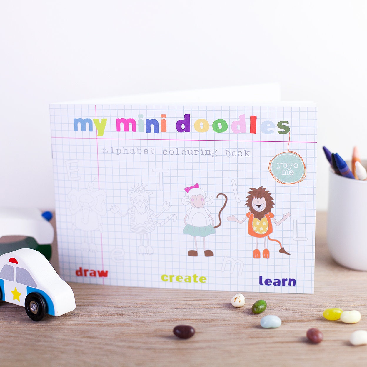 Pack of 5 Mini Alphabet Doodle Colouring Books With Crayons - Etsy