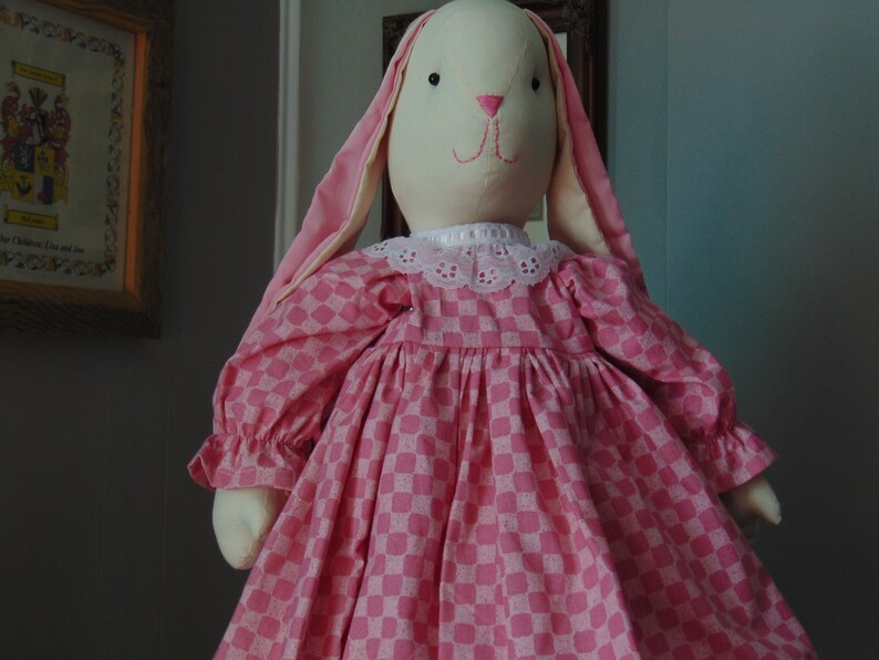 Pinky the Big Stuffed Easter Bunny Rabbit Doll - Etsy
