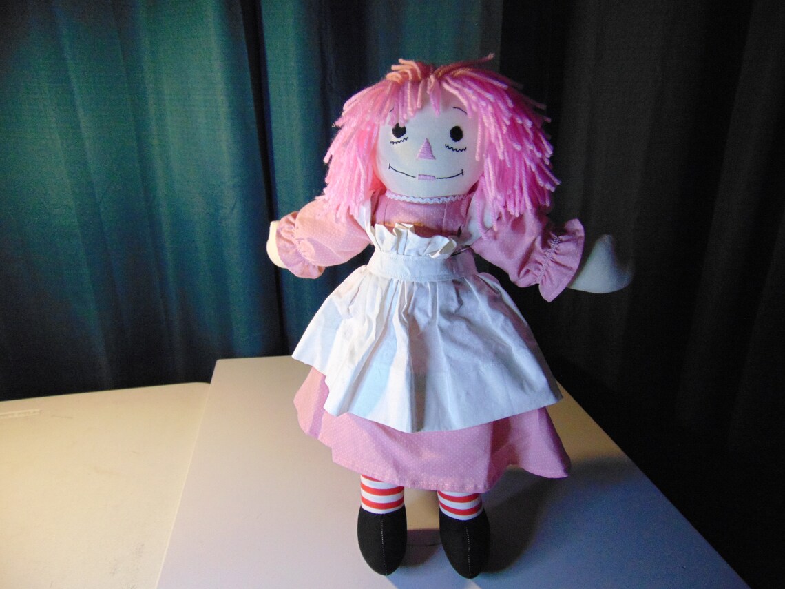 20 Inch Pink Raggedy Ann in Pink Print Dress - Etsy