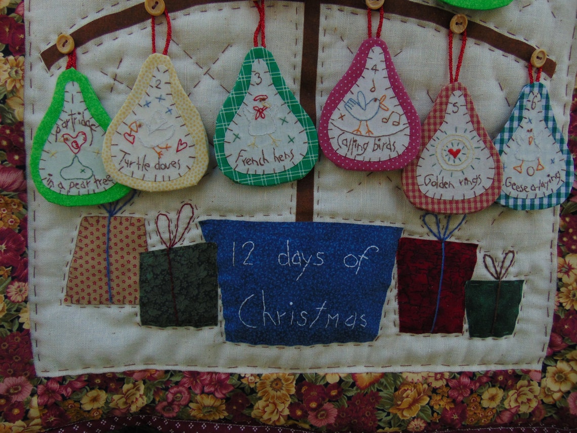 12 Days of Christmas Wall Hanging - Etsy