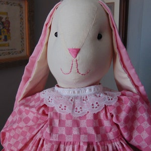 Pinky the Big Stuffed Easter Bunny Rabbit Doll - Etsy