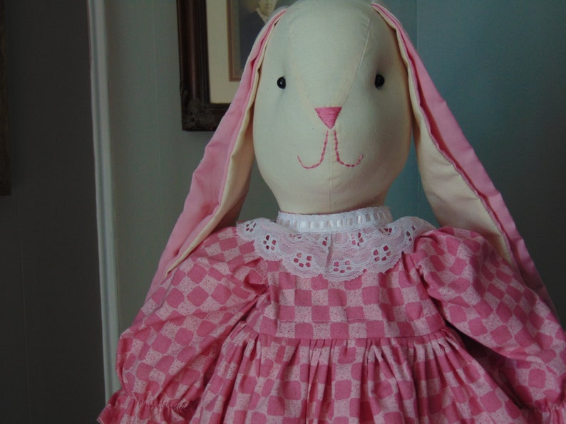 Pinky the Big Stuffed Easter Bunny Rabbit Doll - Etsy
