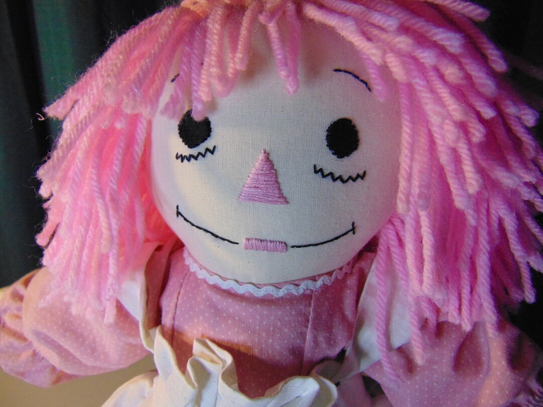 20 Inch Pink Raggedy Ann in Pink Print Dress - Etsy