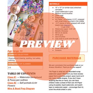 Self Portrait Canvas Kids Art Lesson Plan - Ages 6+ - Elementary Art ...