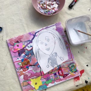 Self Portrait Canvas Kids Art Lesson Plan - Ages 6+ - Elementary Art ...