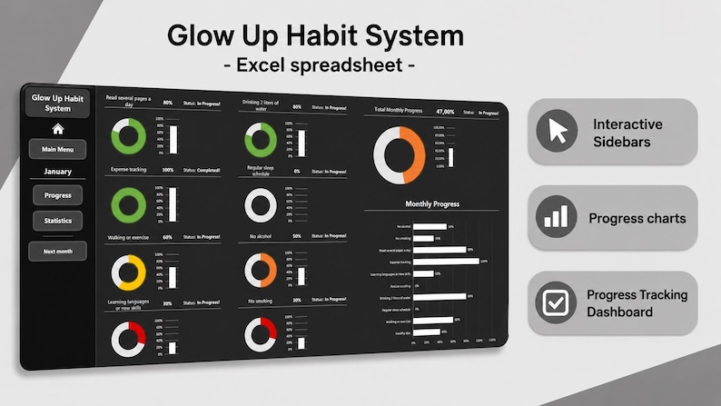 Glow up Habit System ENG - Tracking Progress and Building Habits in ...