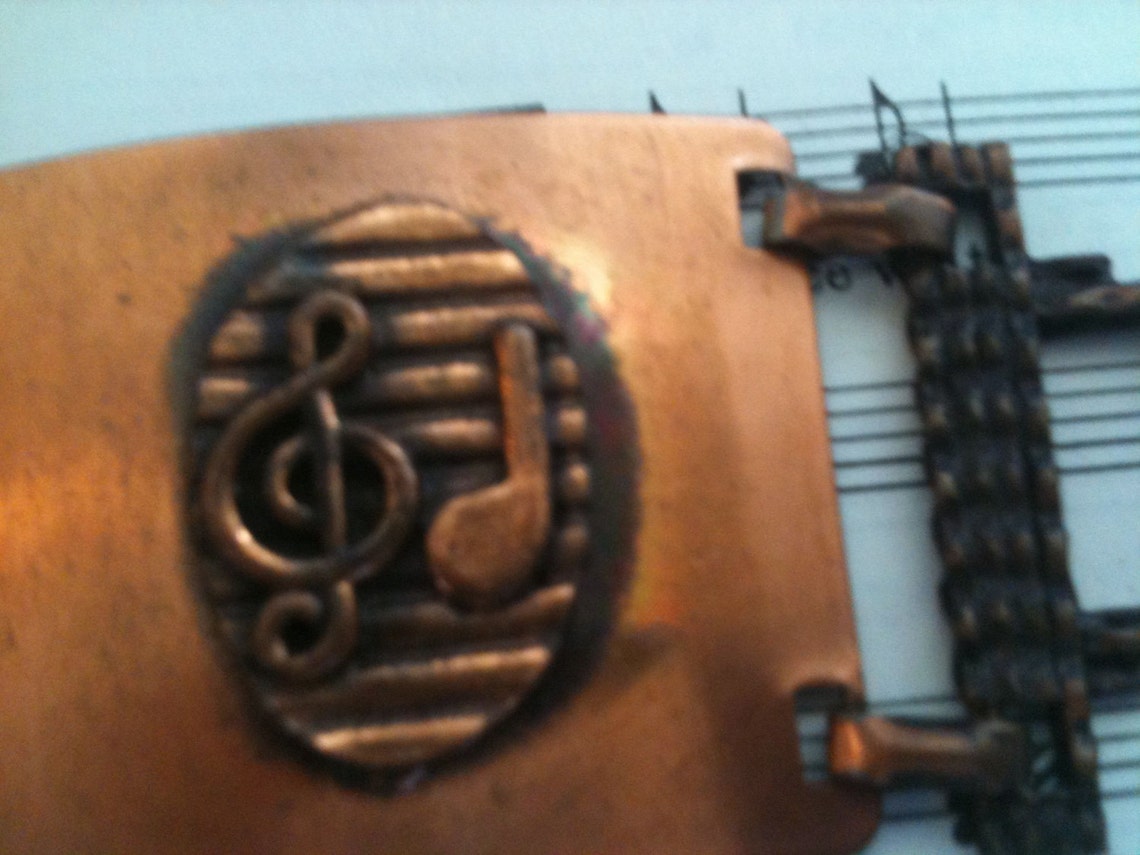 Vintage Copper Musical Note Bracelet Vintage Copper Jewelry Musical ...