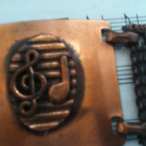 Vintage Copper Musical Note Bracelet Vintage Copper Jewelry Musical ...