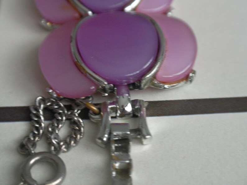 1960s Mod Moonstone Purple & Pink Lucite Bracelet Vintage Lucite ...