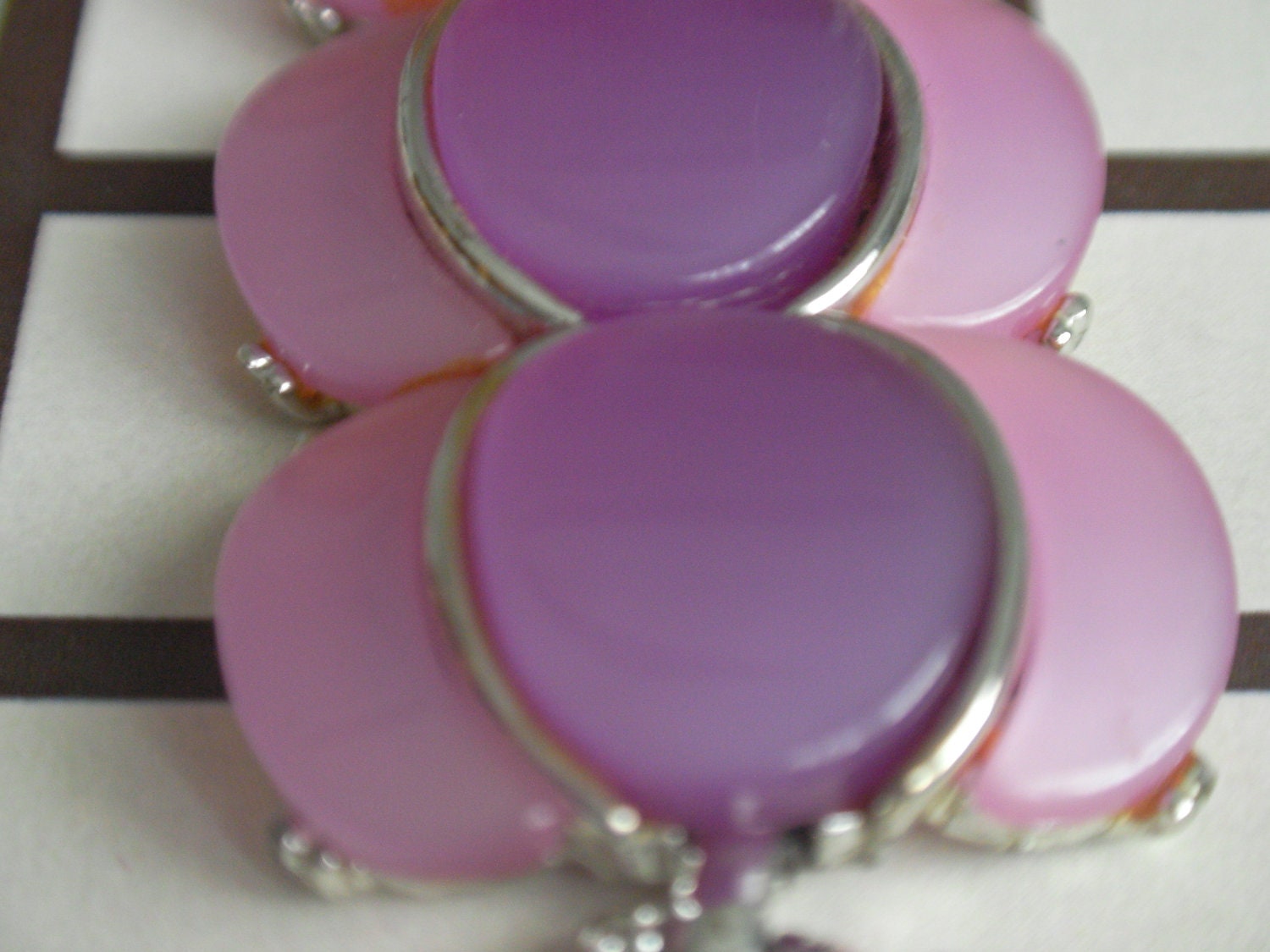 1960s Mod Moonstone Purple & Pink Lucite Bracelet Vintage Lucite ...