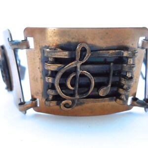 Vintage Copper Musical Note Bracelet Vintage Copper Jewelry Musical ...