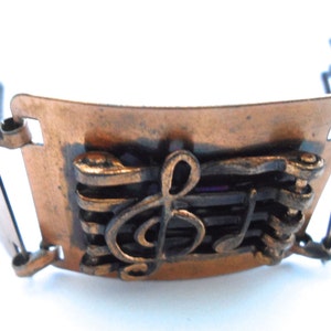 Vintage Copper Musical Note Bracelet Vintage Copper Jewelry Musical ...