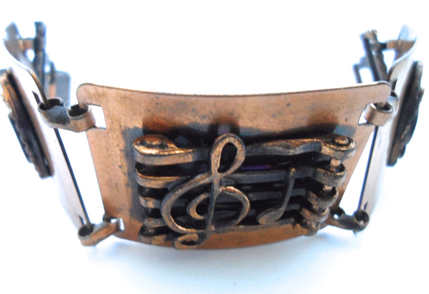 Vintage Copper Musical Note Bracelet Vintage Copper Jewelry Musical ...