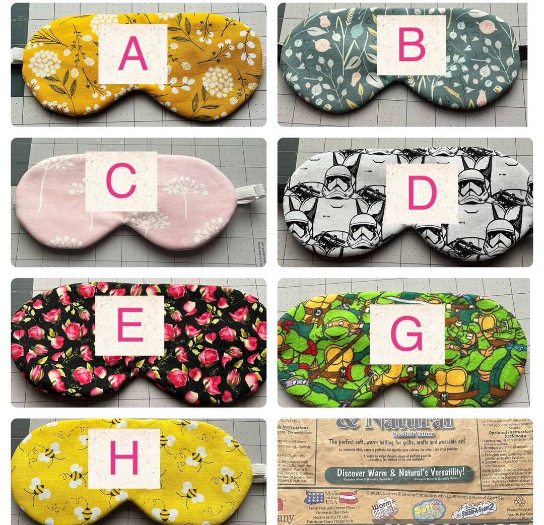 Cotton Fabric Sleep Mask, Yoga Travel Mask 19.99 was 21.99 - Etsy