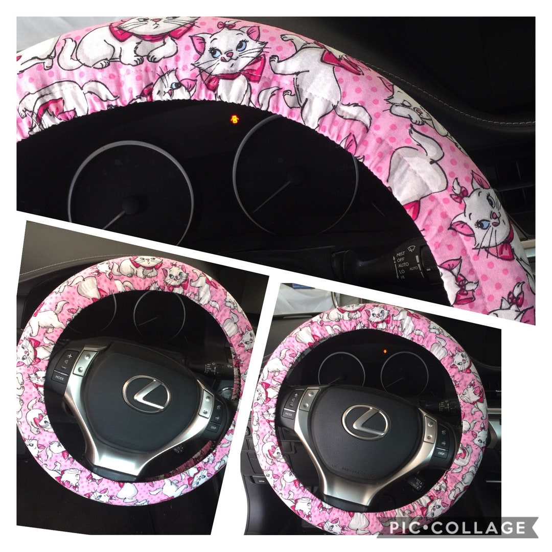 Cat Steering Wheel Cover, 100% Cotton With FULL Grip Liner - Etsy