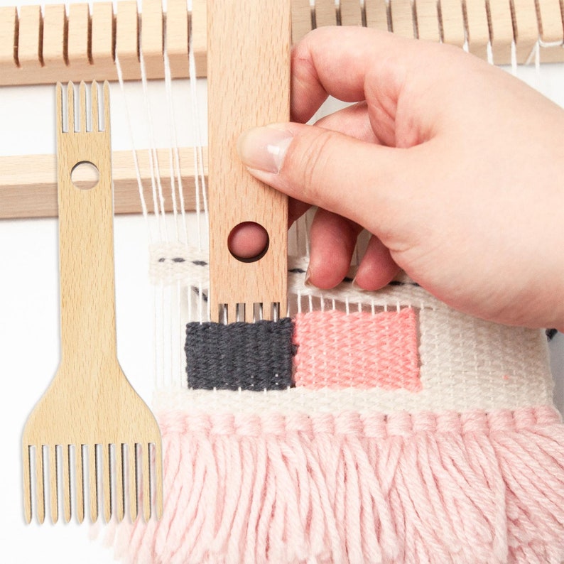 Double-ended Wooden Weaving Comb - Etsy