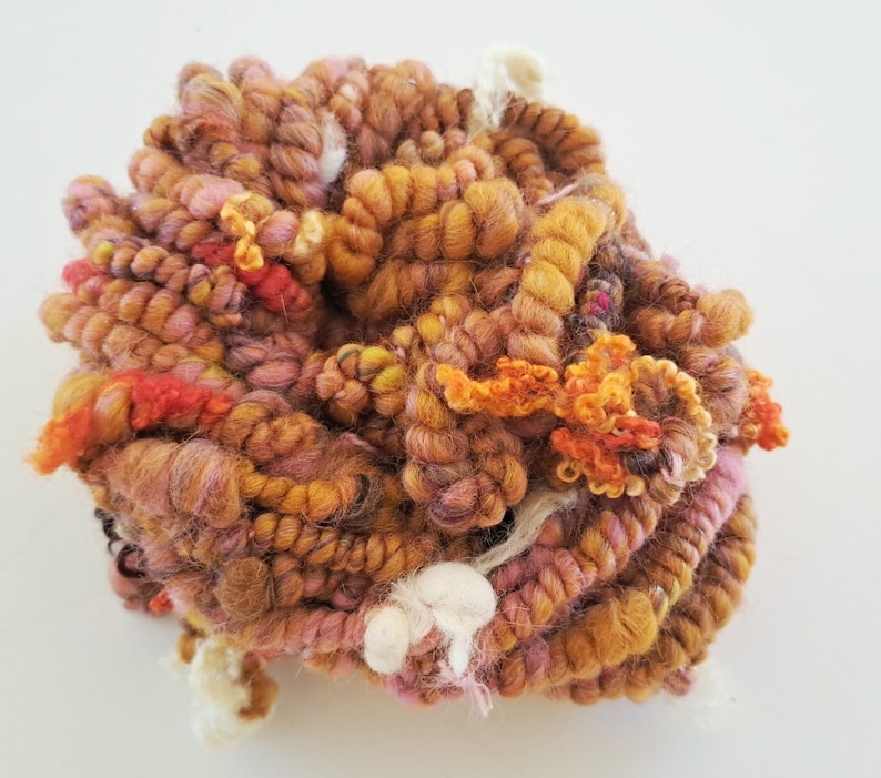 Handspun Yarn, Coil ,art Yarn,bulky With Locks - Etsy