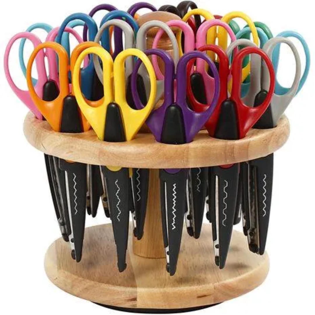 Wooden Scissor Rack: Holds 18 Scissors, Craft Organizer - Etsy