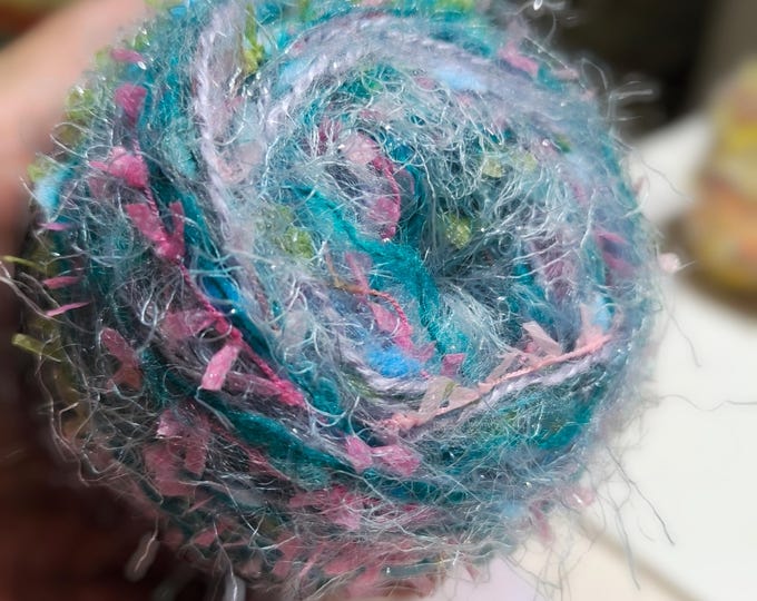 Hand-blended Fiber,mixed Yarn, Art Yarn, Fiber Handmade ,soft for ...