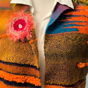 Women's Handwoven Vest , Saori Woven ,freestyle ,handwoven,art Textile ...
