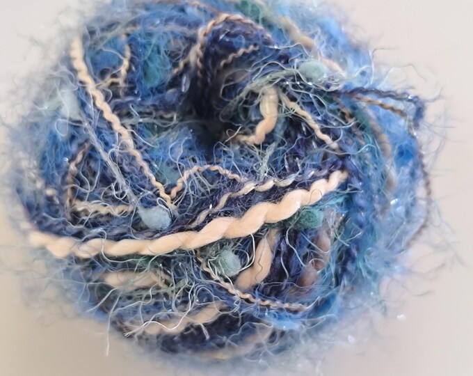 Hand-blended Fiber,mixed Yarn, Art Yarn, Fiber Yarn, Handmade Yarn ...