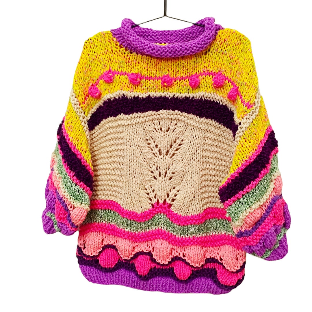 Colorful Boho Style Handmade Cozy Sweater/soft Unique Gift - Etsy