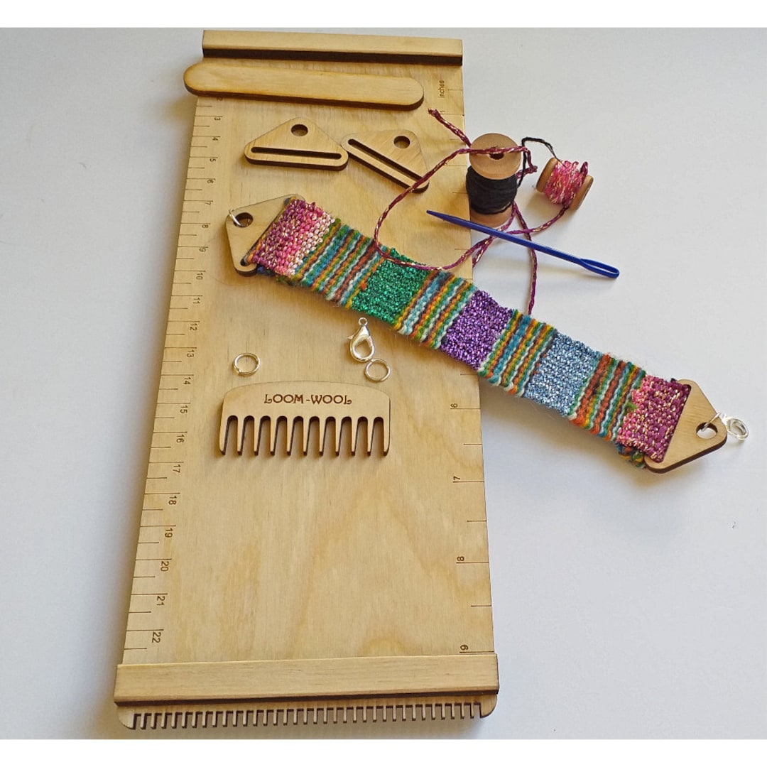 Thread Weaving Loom Kit: DIY Textile Jewelry, Boho Bracelets - Etsy