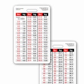 Pediatric Weight Conversion Badge Card Vertical Accessory for Nurse ...