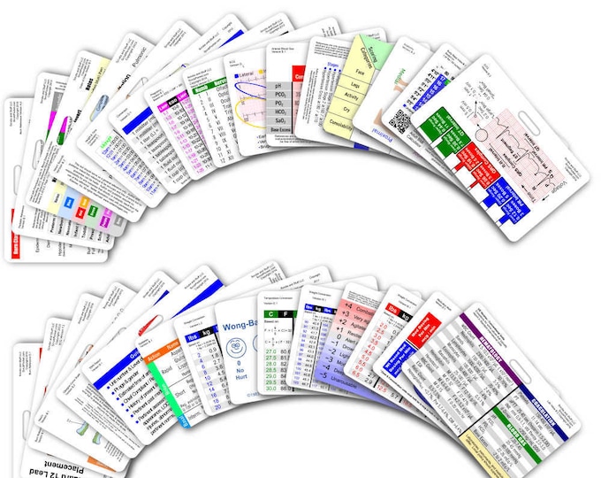 Complete EMS Horizontal Badge Card Set 13 Cards for ID - Etsy