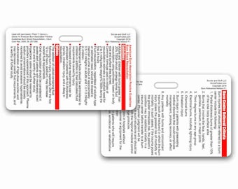Dermatome Badge Pocket Card Vertical for Nurse Paramedic EMT for ID ...