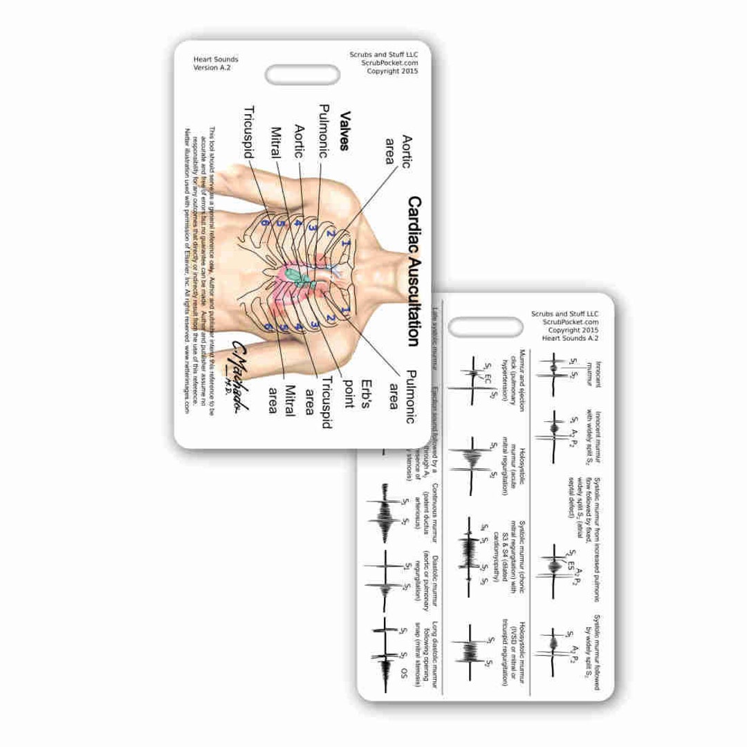 Heart Sounds Vertical Badge Card - Etsy