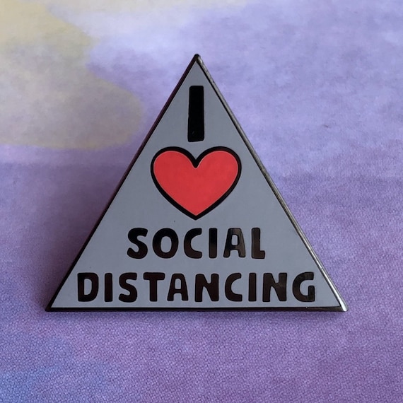 I Love Social Distancing Pin Nerdy Funny & Real by | Etsy