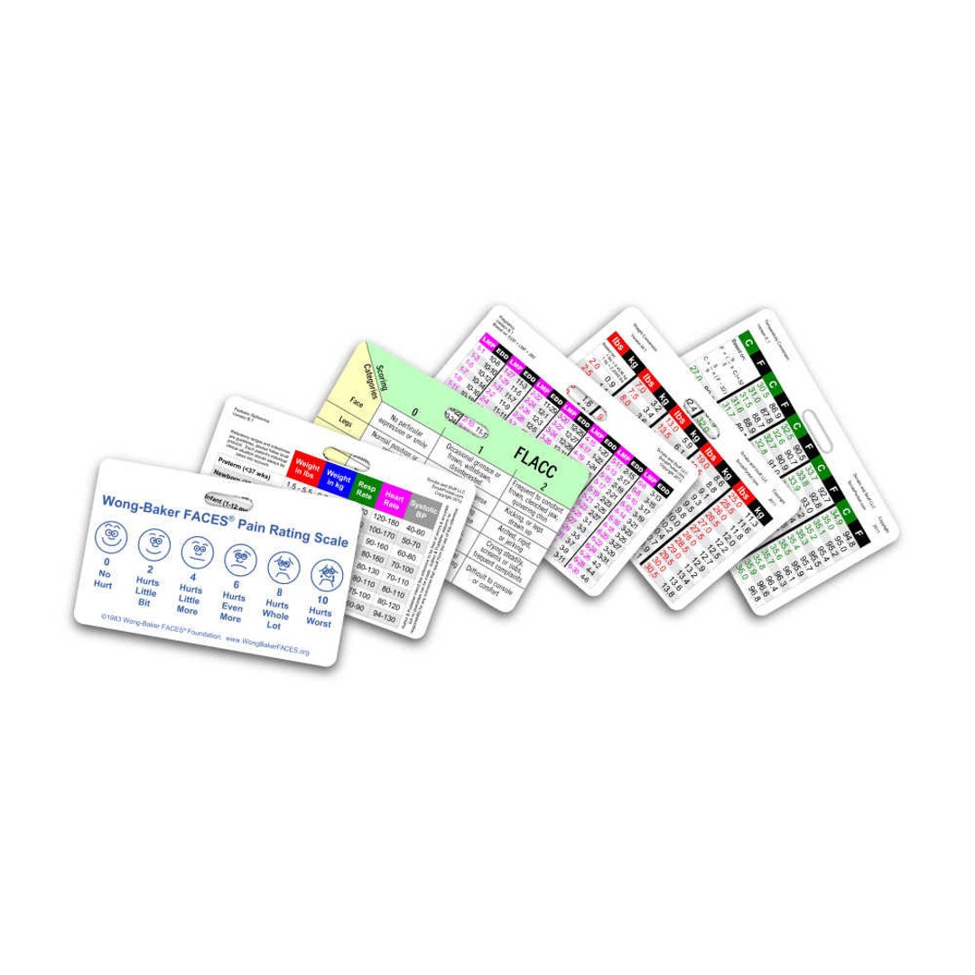 Mini Pediatric Set Horizontal Badge Cards - 6 Cards - Nurse Paramedic ...