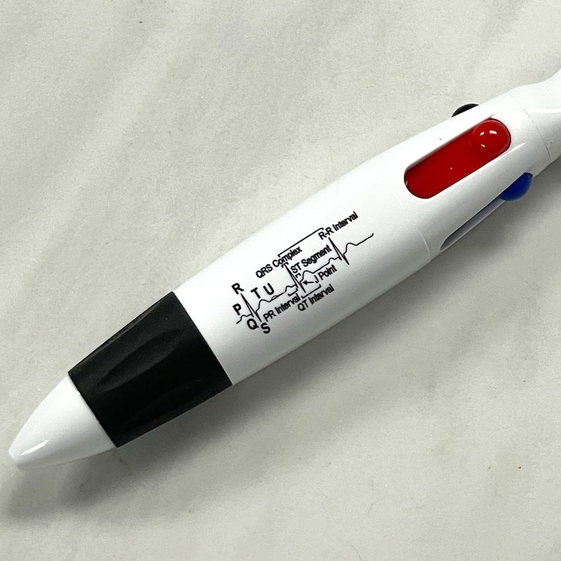 4 Color Carabiner Pen W/ EKG Diagram Reference for Nurse - Etsy Australia