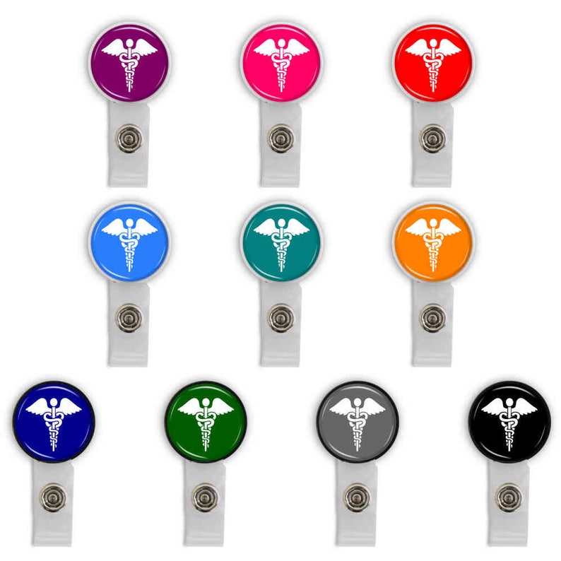 Caduceus Medical Badge ID Name Tag Clip Available in 10 - Etsy