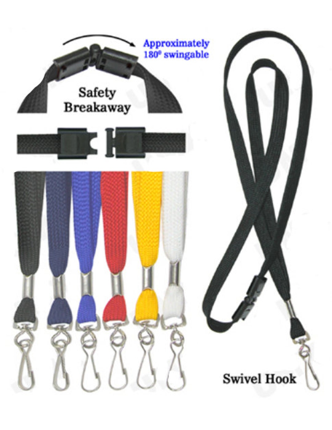 Standard Breakaway Lanyard With Swivel Hook - Etsy