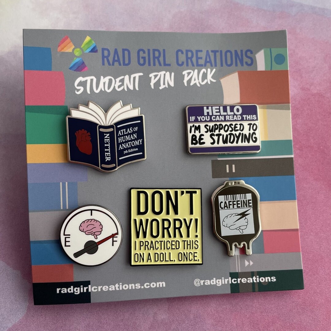 Student Pin Pack | Nerdy, Funny, & Real by Radgirlcreations - Etsy