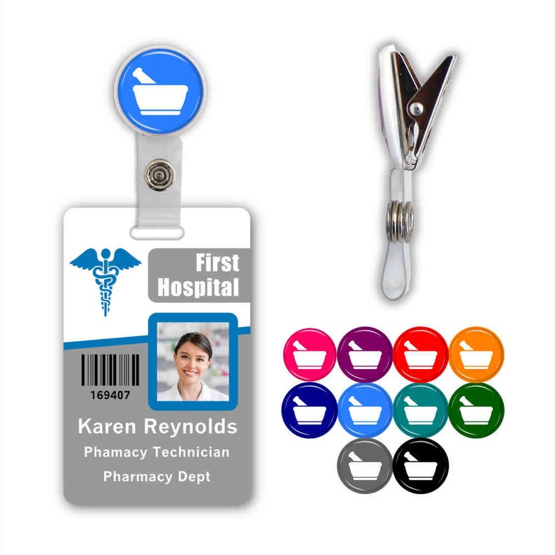 Pharmacy Mortar & Pestle Badge ID Name Tag Clip Available in | Etsy