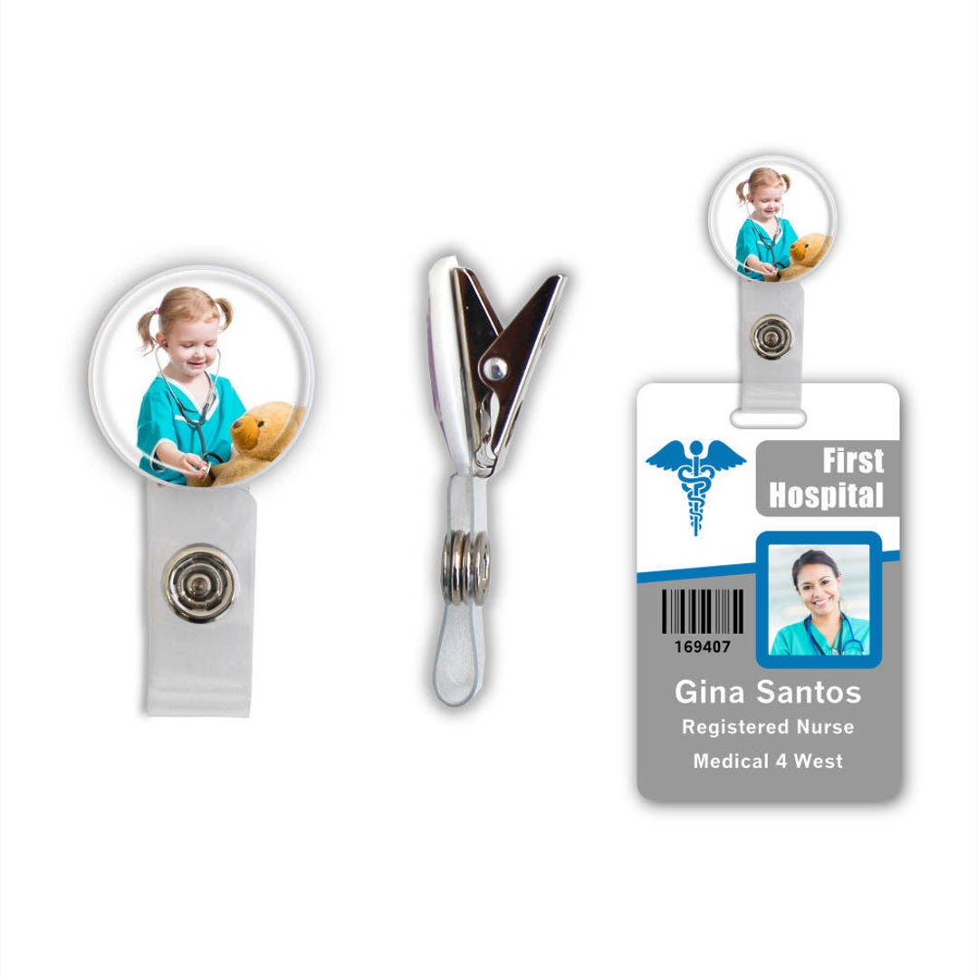 Custom Photo Badge ID Name Tag Clip - Etsy