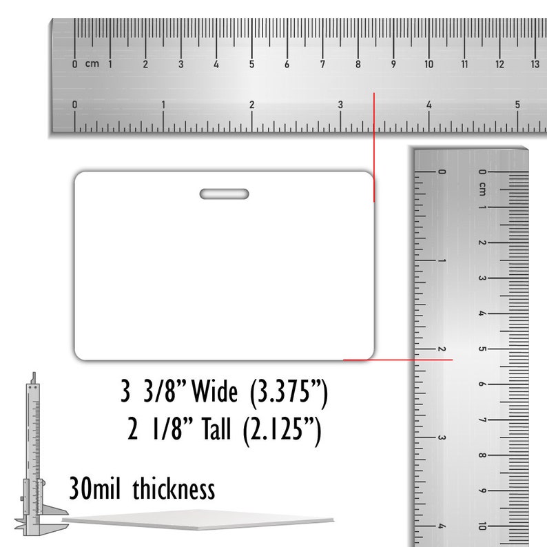 Custom Horizontal Badge Card - Upload Your Own Design - Etsy