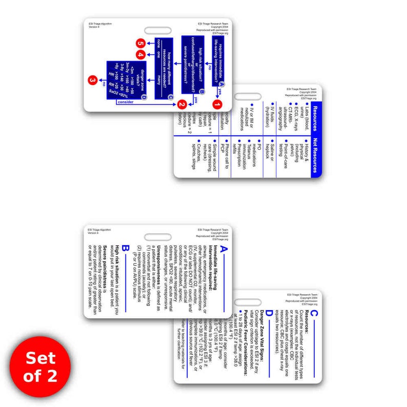 ESI Horizontal Badge Reference Cards 2 Card Set - Etsy
