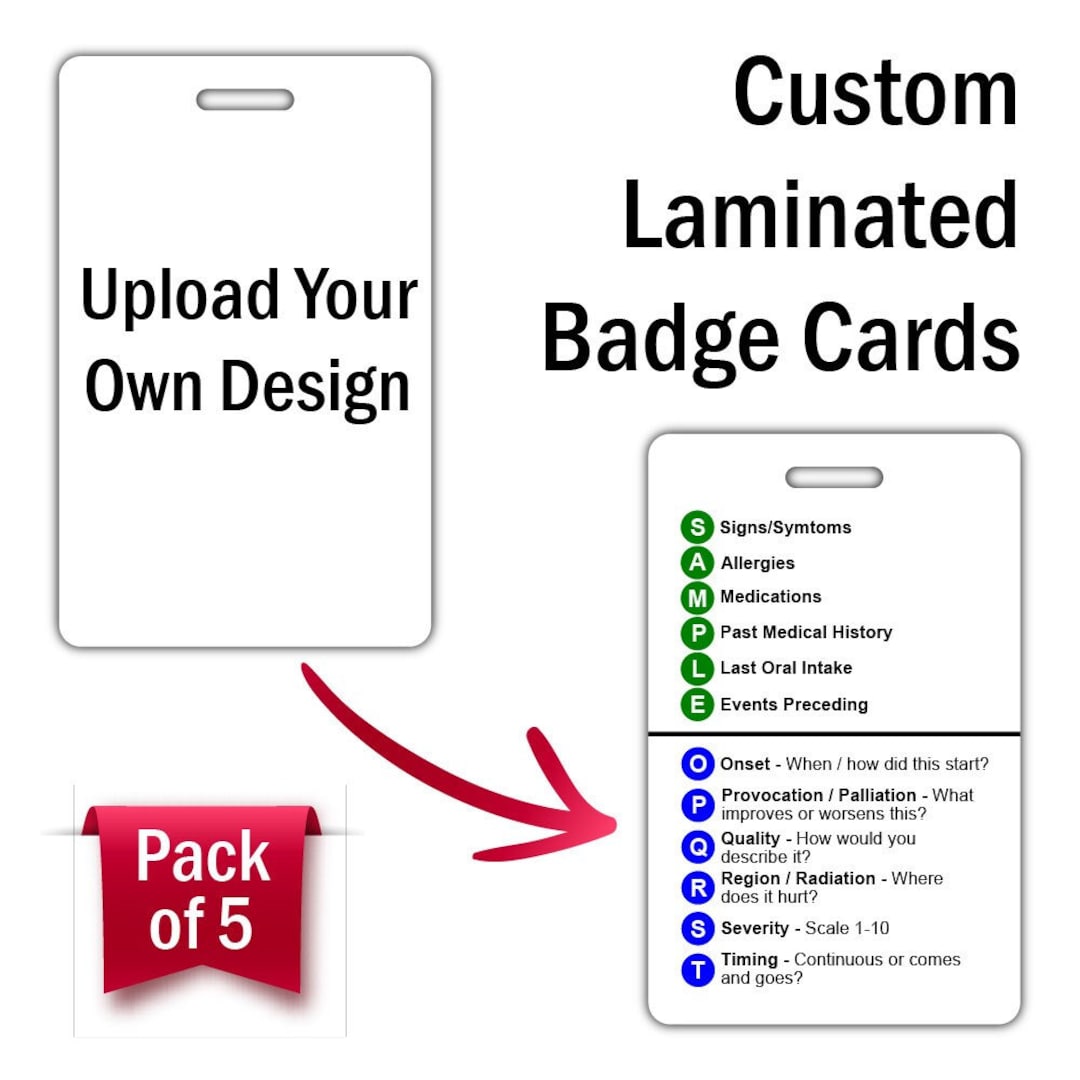 Custom Vertical Badge Card Upload Your Own Design Custom - Etsy