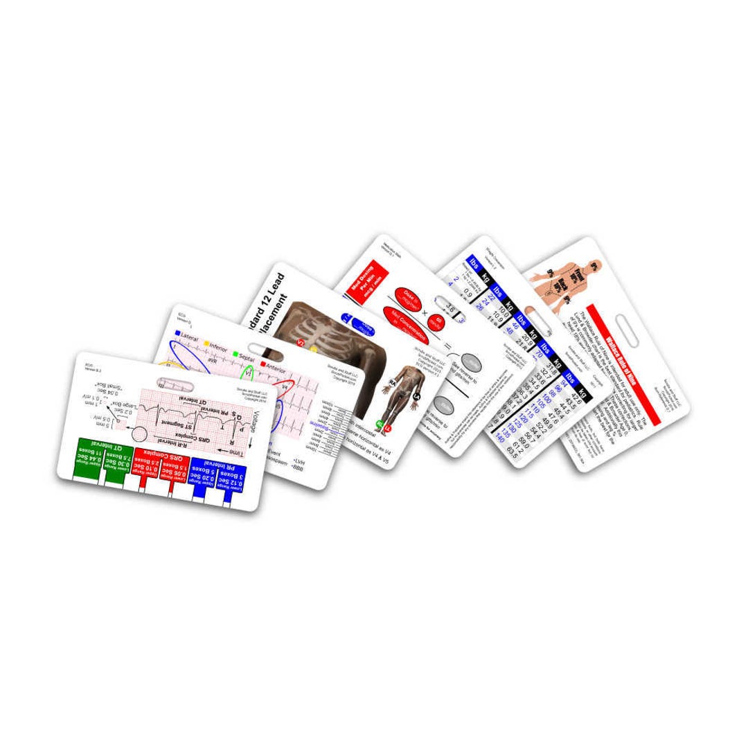 Mini Paramedic Horizontal Badge Card Set - 6 Cards - for ID Badge Clip ...