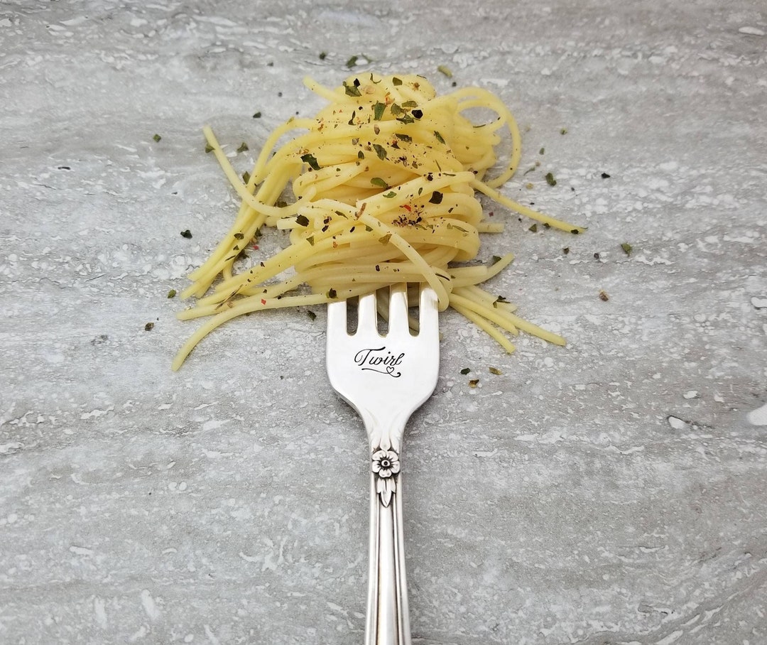 Custom Stamped Fork Vintage Silver Plated Personalized Stamped Fork Pie ...