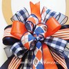 Navy Tan Farmhouse Bow, Navy Tan Wreath Bow, Cottage Wreath Bow ...